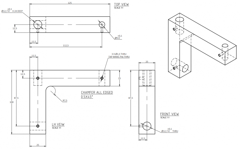 L-shaped Hydrophone Mount - Precision Acoustics